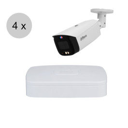 Dahua 4MP TiOC IP cameraset 4 bullet camera's | Camerashop24