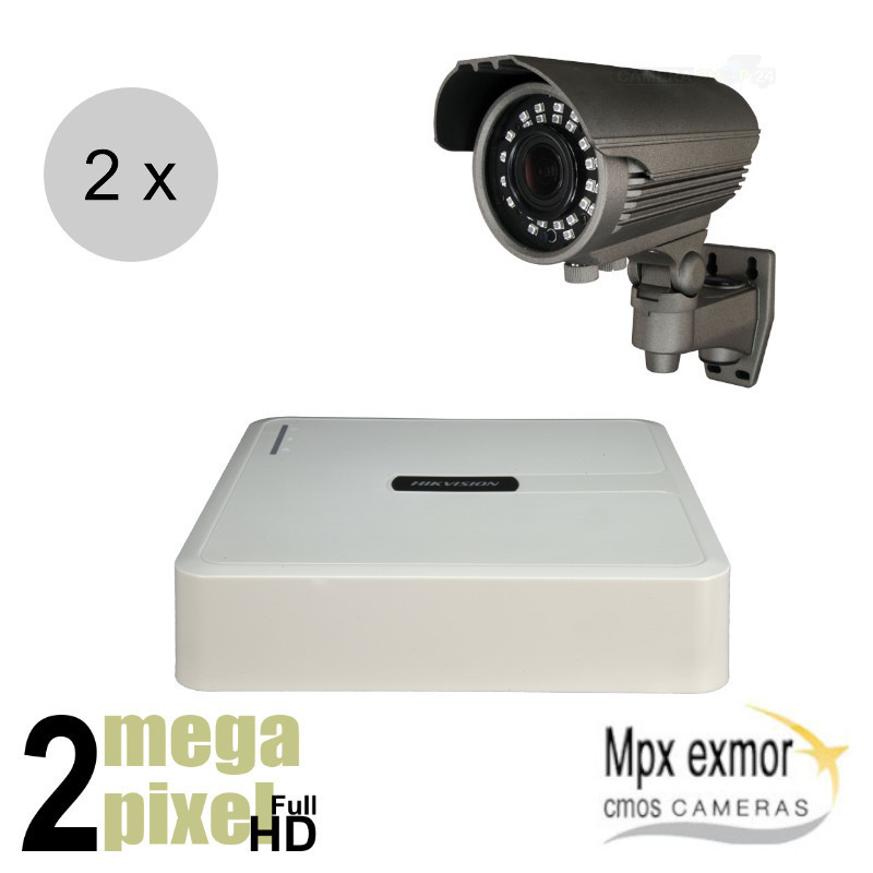 Full HD CVI camerasystemen met 2 camera's - Camerashop24