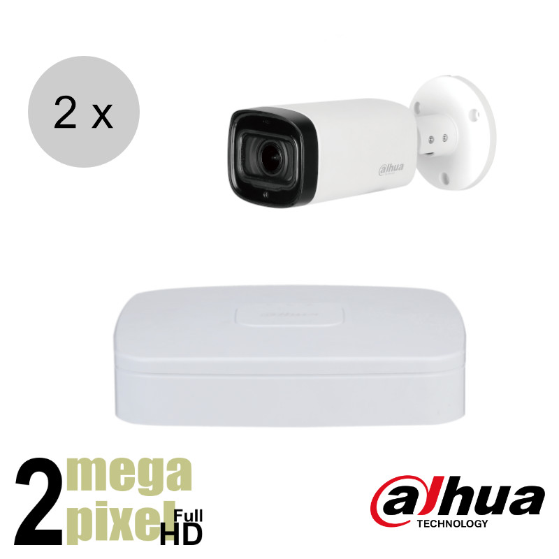 Full HD CVI camerasystemen met 2 camera's - Camerashop24